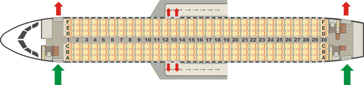 Condor - Thomas Cook Airlines Belgium Airbus A320 seat plan